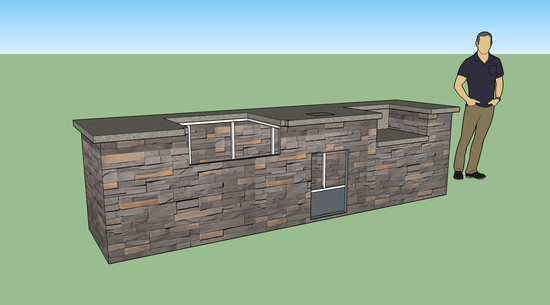 Custom DIY BBQ Island Frame | FirePit Outfitter – Fire Pit Outfitter